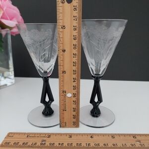 Morgantown Glass | Dining | 93s Morgantown Ebony Crystal Art Moderne ...